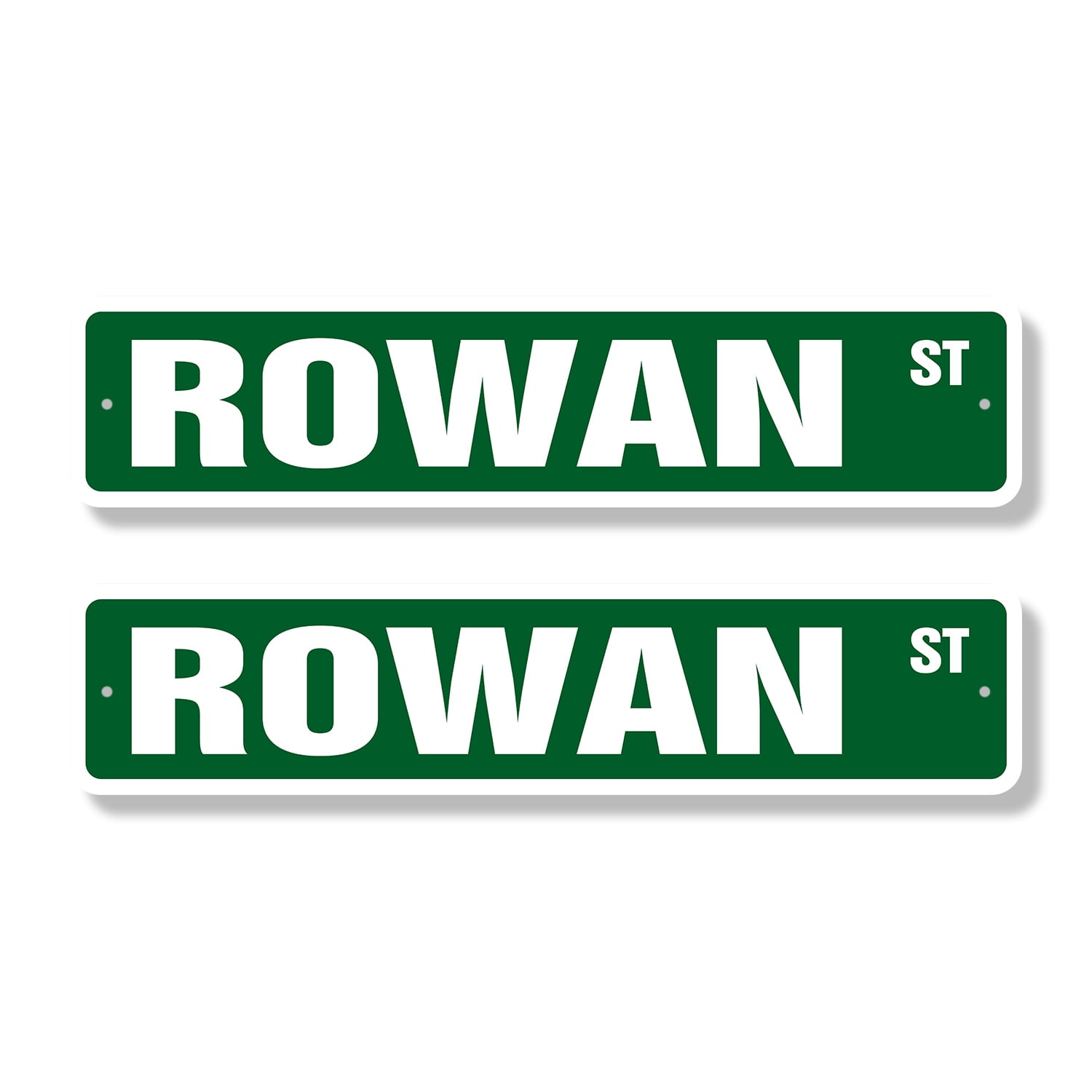 ROWAN Classic Street Sign (2 Pack) Childrens Name Room Sign Road Sign ...