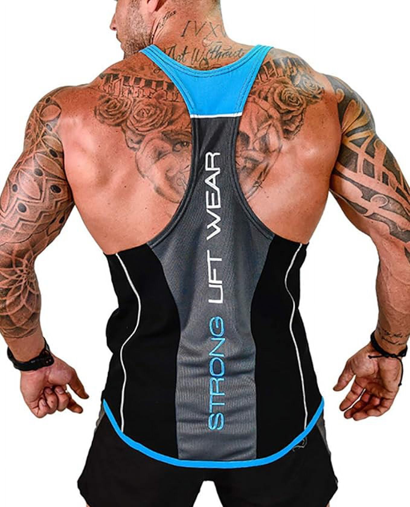 ROWILUX Men's Gym Y Back Stringer Tank Top Bodybuilding Athletic Workout Fitness Vest - Walmart.com