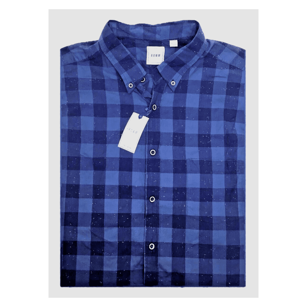 ROWM Button Down Shirt, Ink Blue, 3XB - Walmart.com