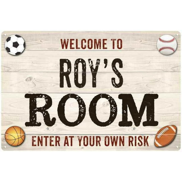 ROY'S Room Kids Bedroom Sign Boy's 8x12 Metal 208120090472 - Walmart ...