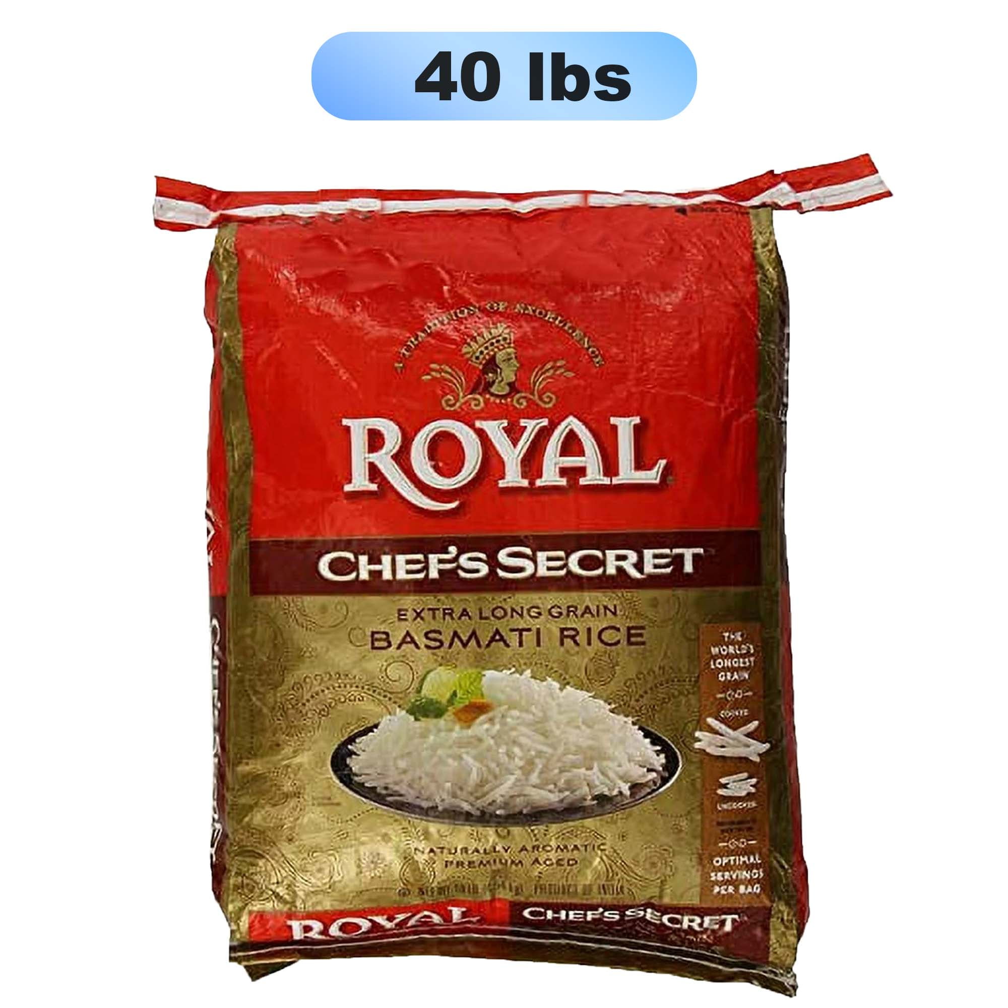 ROYAL CHEF'S SECRET - Extra Long Grain Basmati Rice - Fragrant & Fluffy ...