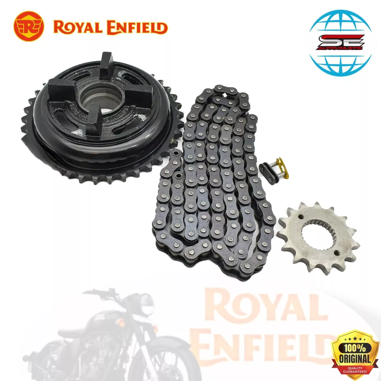 ROYAL ENFIELD CLASSIC 350 CHAIN & SPROCKET KIT FOR CLASSIC 350 (597463 ...