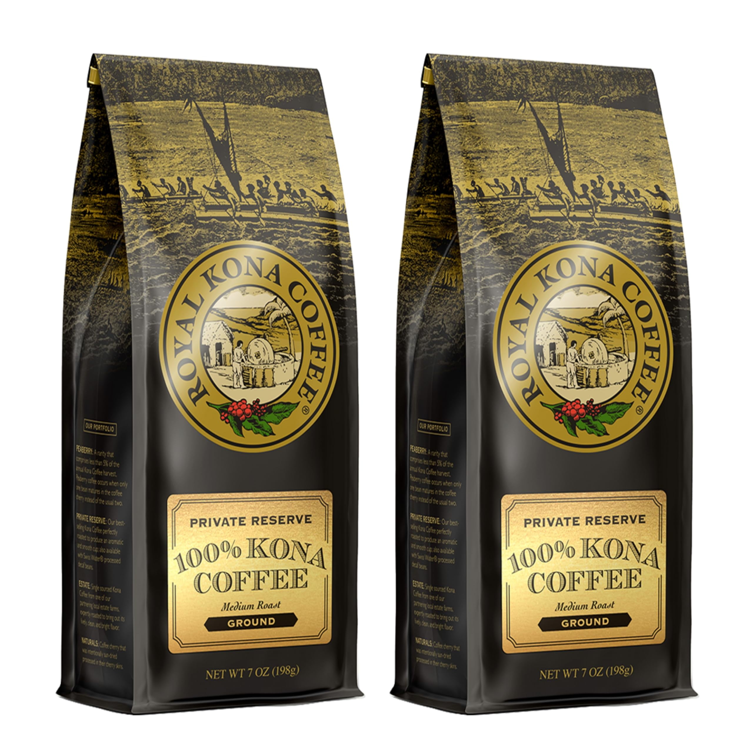 ROYAL KONA COFFEE Ground - 100% Hawaiian Kona Coffee, Private Reserve ...