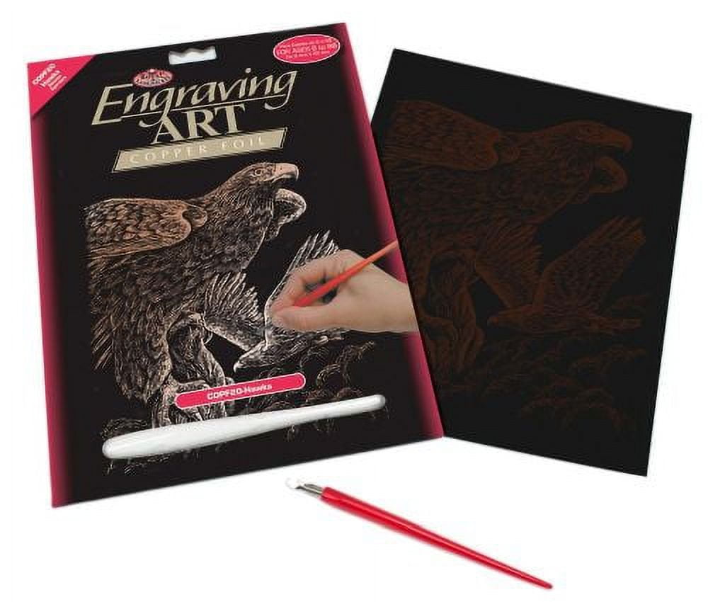 ROYAL LANGNICKEL ART Hawks Copper Engraving Art Kit - Walmart.com