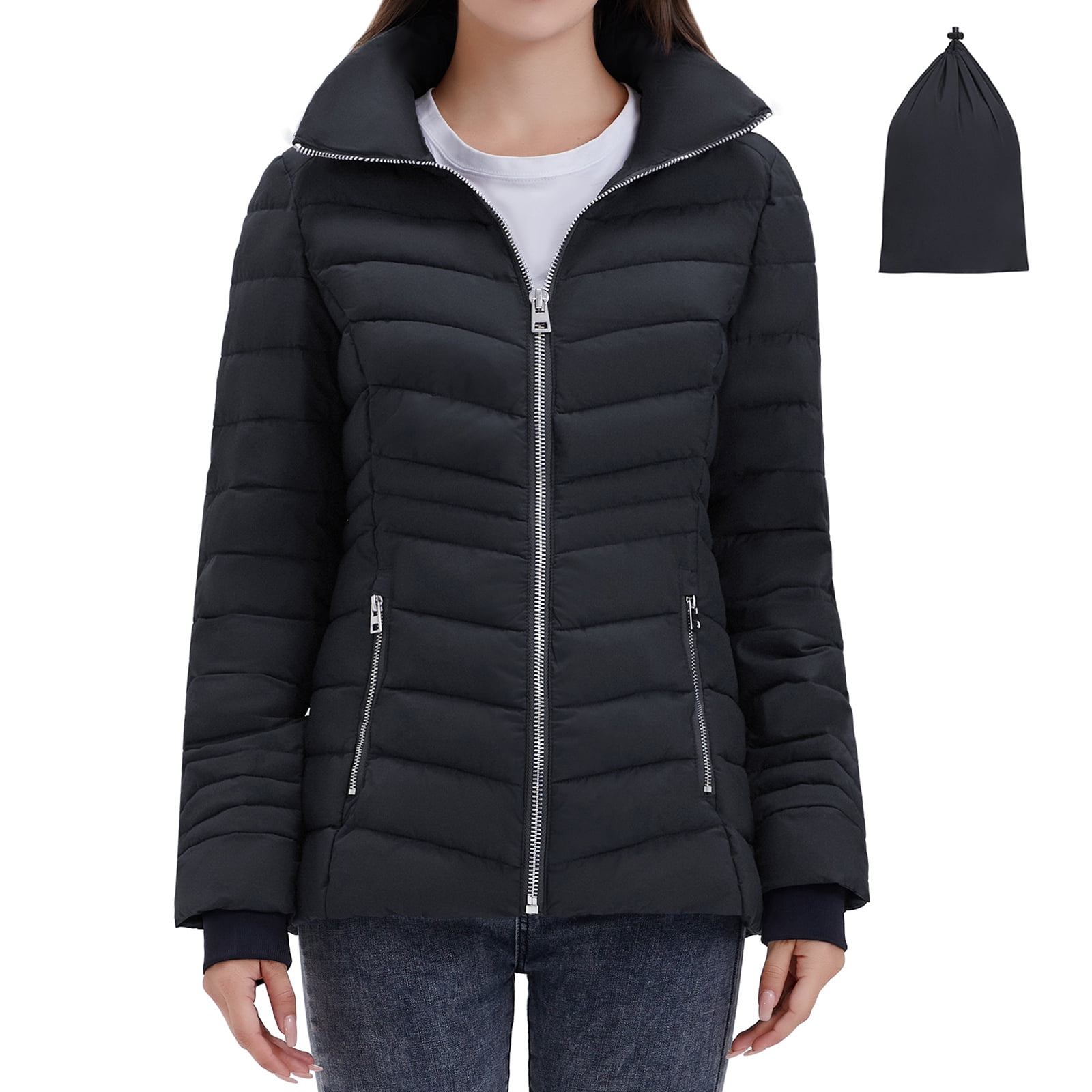 Women's Packable Puffer Jacket Lightweight Puffer Jacket Winter Warm ...