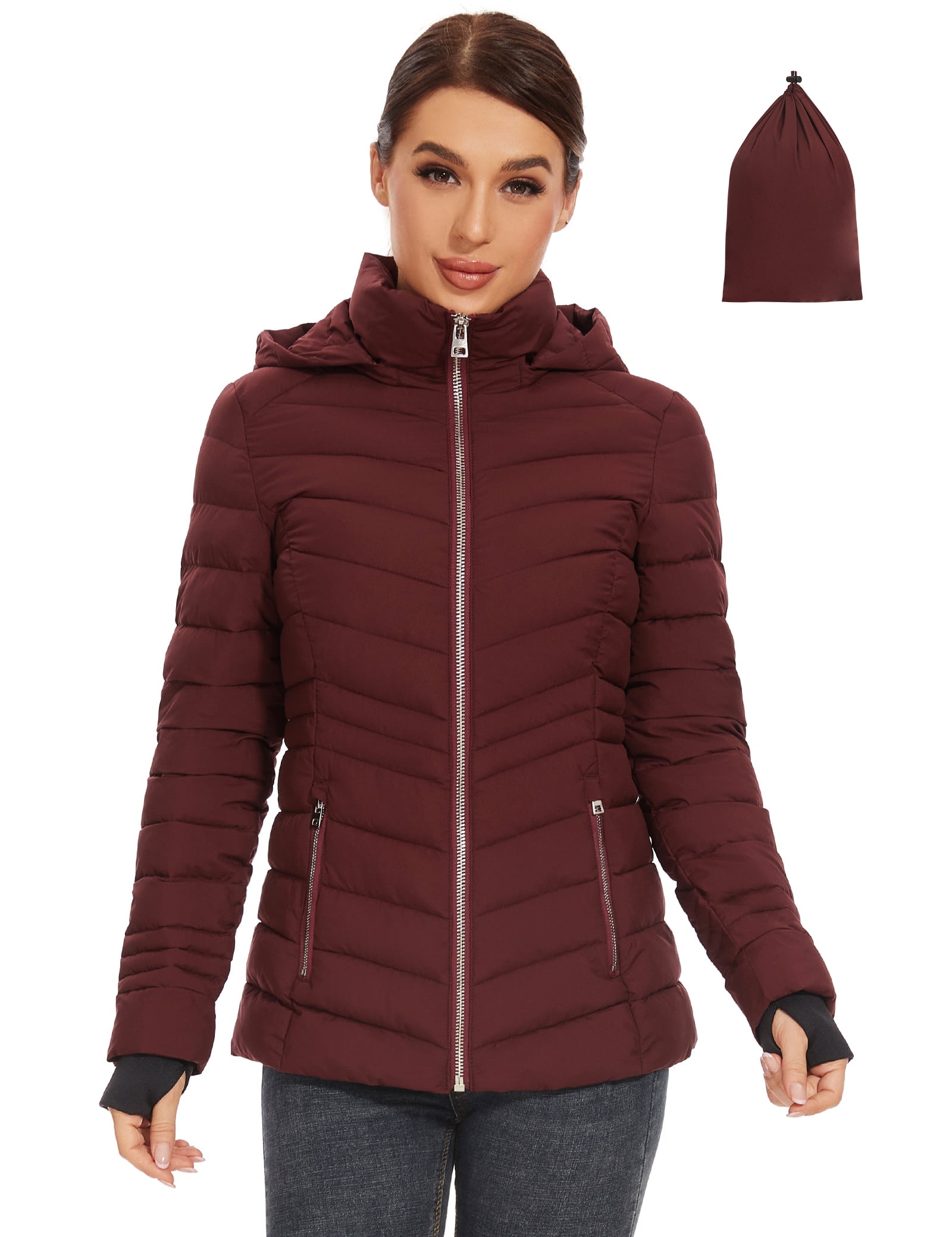 ROYAL MATRIX Women's Packable Puffer Jacket Lightweight Puffer Jacket Winter Warm Quilted Puffer ...