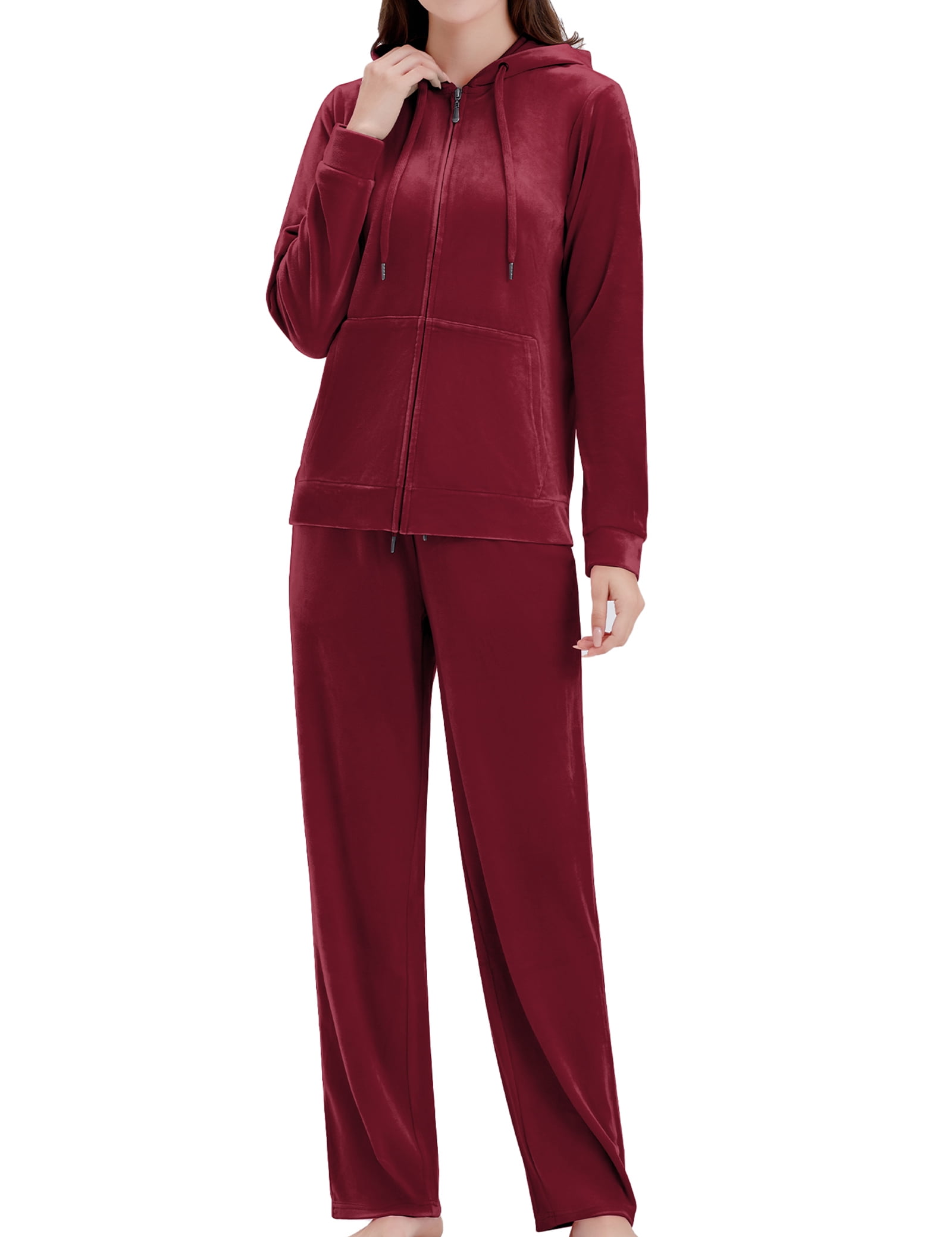 ROYAL MATRIX Women's Velour Sweatsuit - Velvet Tracksuit, Full Zip ...