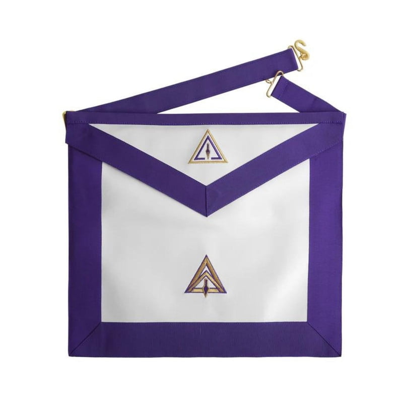 ROYAL & SELECT MASTERS ENGLISH REGULATION APRON - WHITE WITH PURPLE ...