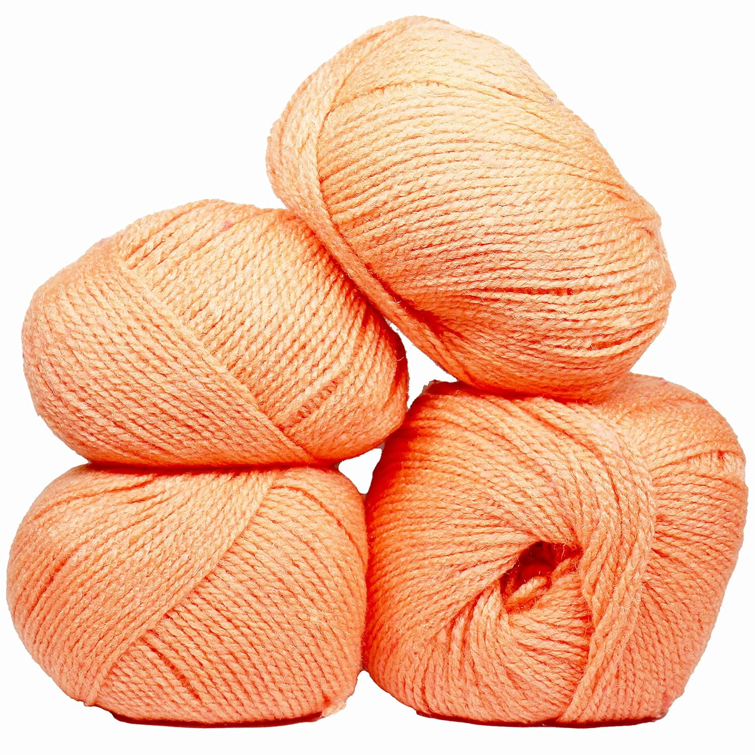 ROYAL VILLA Original Knitting Yarn Wool2 Ply Peach Woolen Crochet Yarn ...
