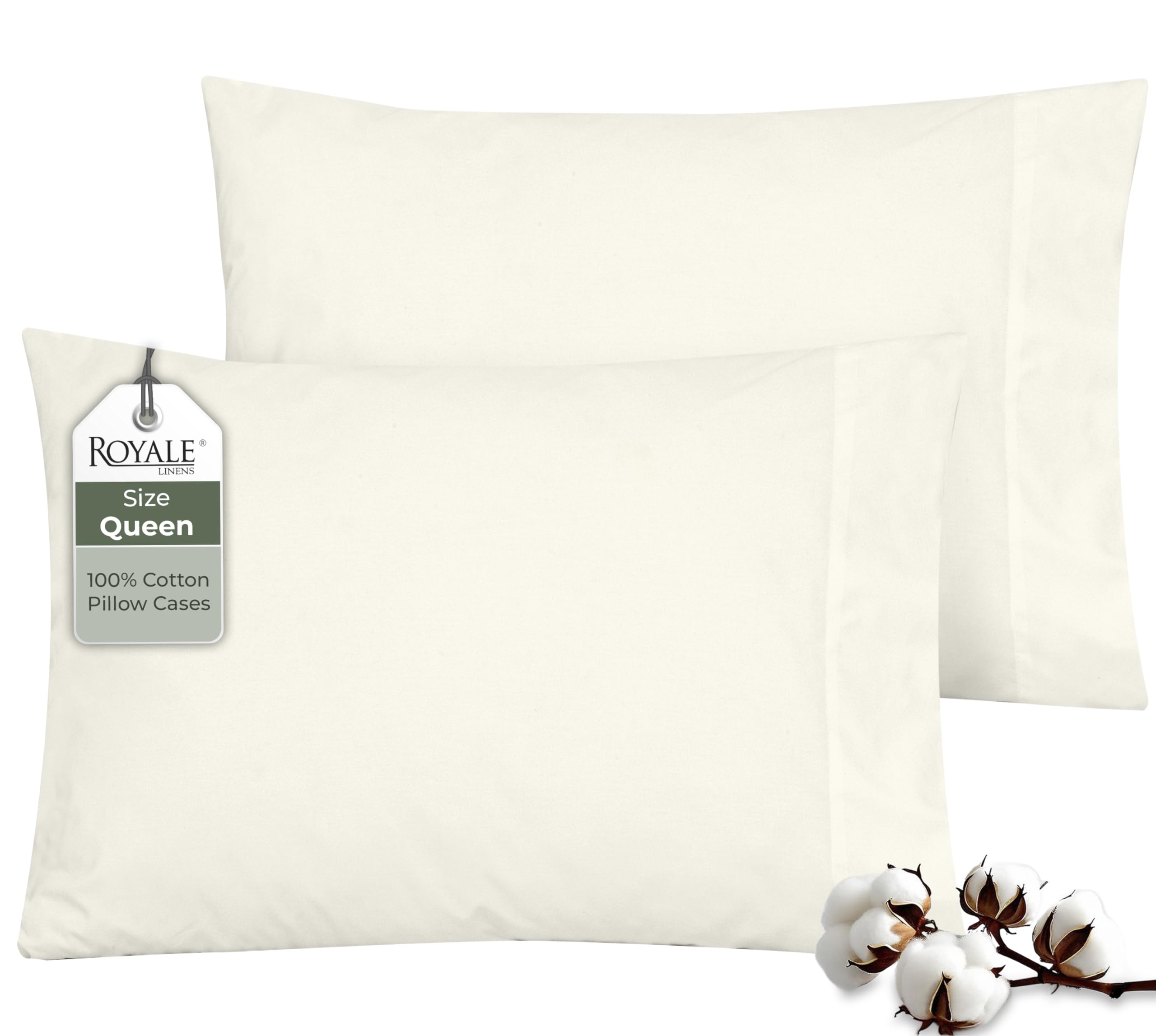 ROYALE LINENS 200 Thread Count 100% Long Staple Combed Cotton ...