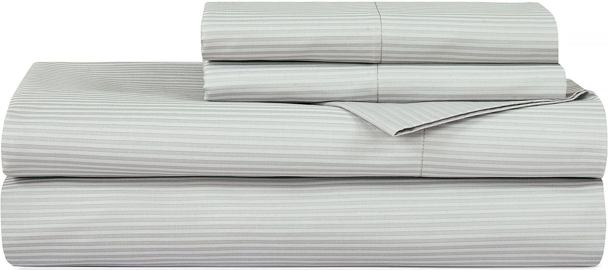 ROYALE LINENS 300 Thread Count 100% Long Staple Combed Cotton Stripe ...