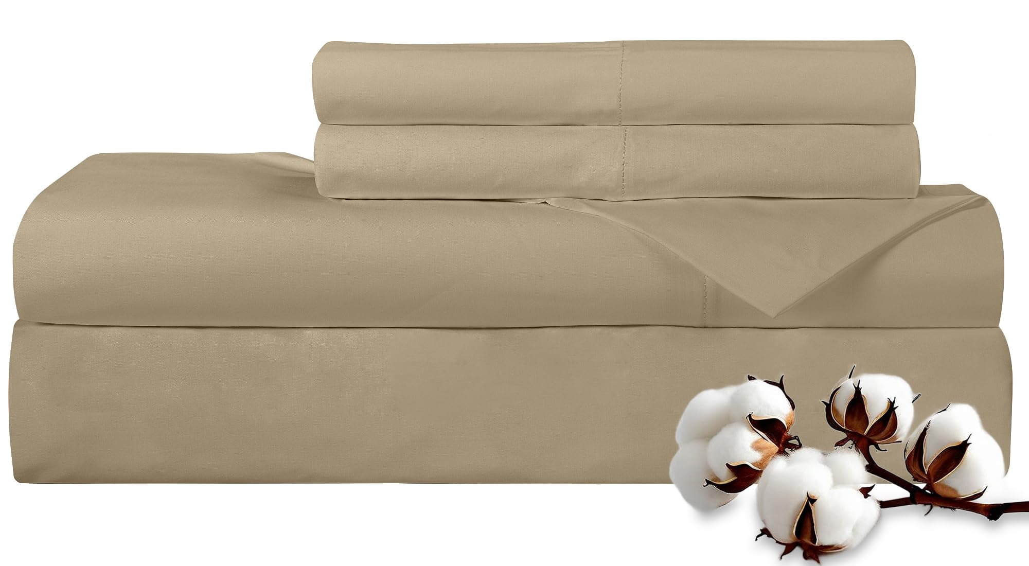 ROYALE LINENS 300 Thread Count 100% Long Staple Combed Cotton Sheet Set ...