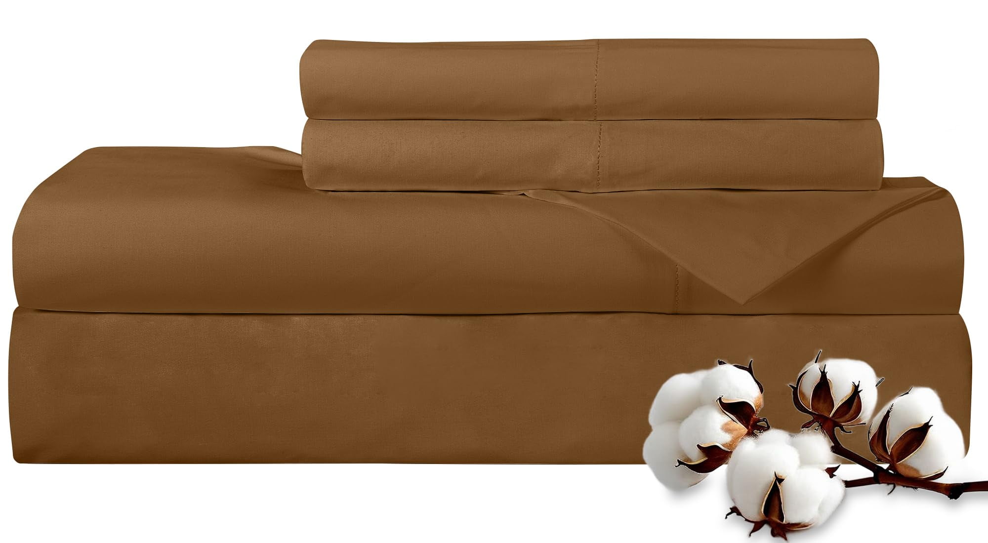 ROYALE LINENS 300 Thread Count 100% Long Staple Combed Cotton Sheet Set ...