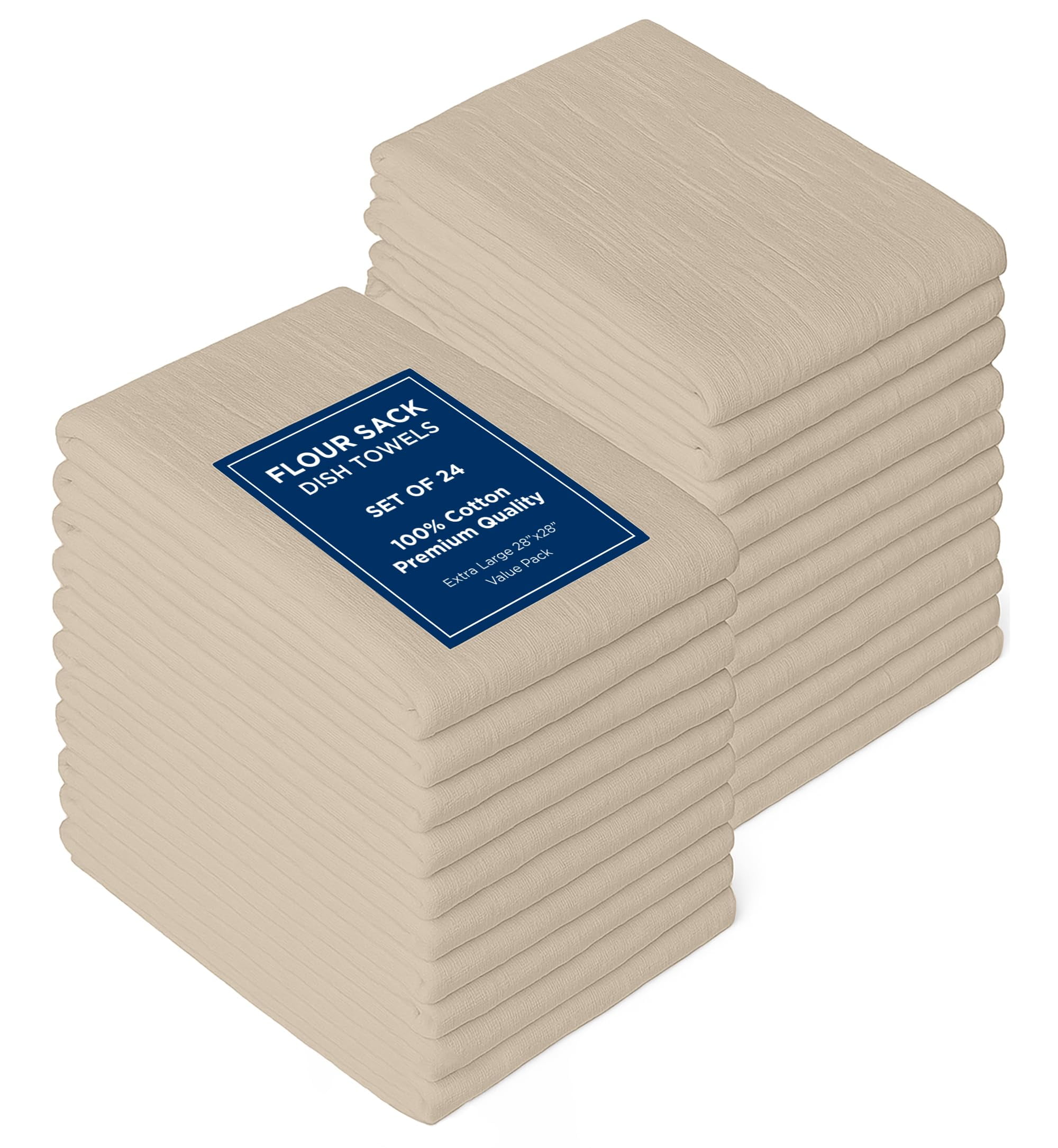 ROYALE LINENS Flour Sack Dish Towels - Kitchen Towel - Super Absorbent ...