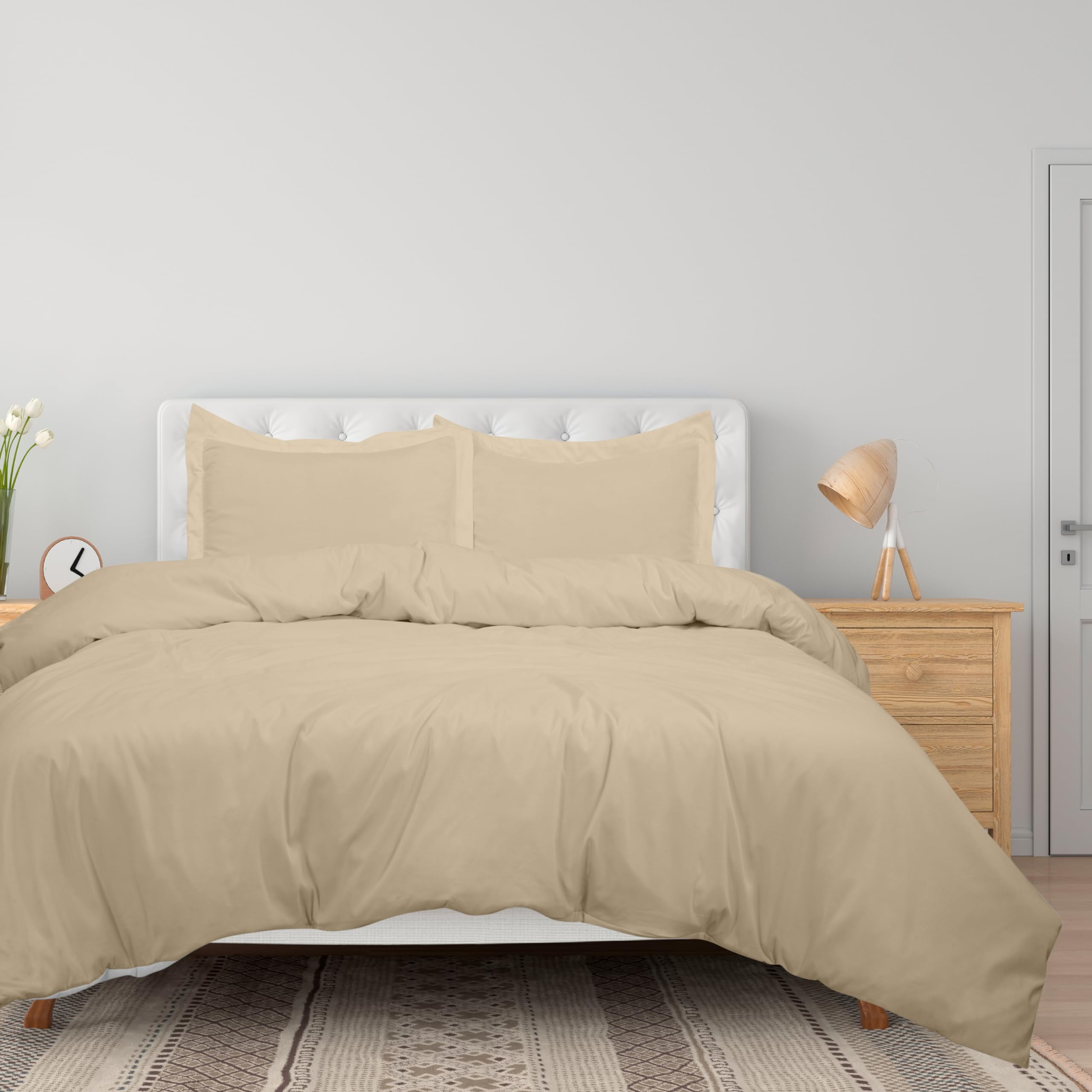 ROYALE LINENS Sand Duvet Cover Twin Size - Soft Twin Duvet Cover Set ...