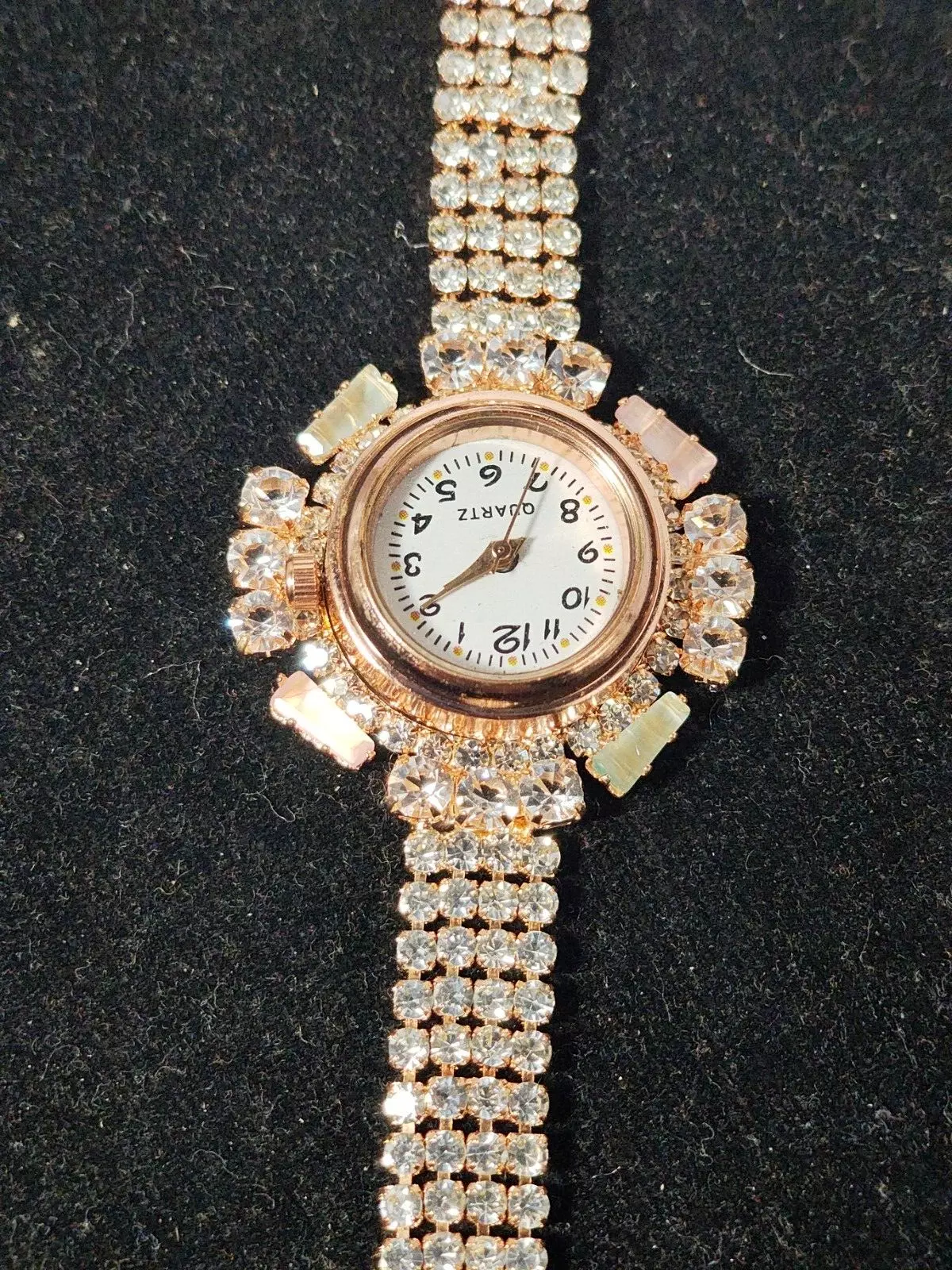 ROYALGEMSTONE Woman Wrist Watch, Gold Colour Watch Roman Numeral Dial ...