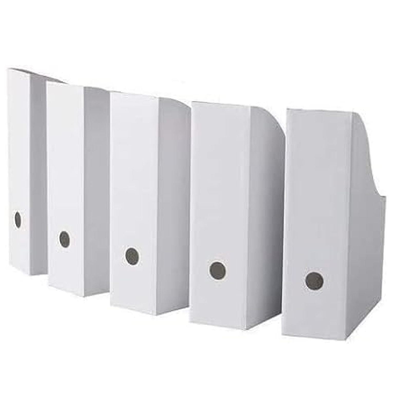 ROYALNA (30 PACK) White Magazine File Folder Holder, Magazine Organizer ...