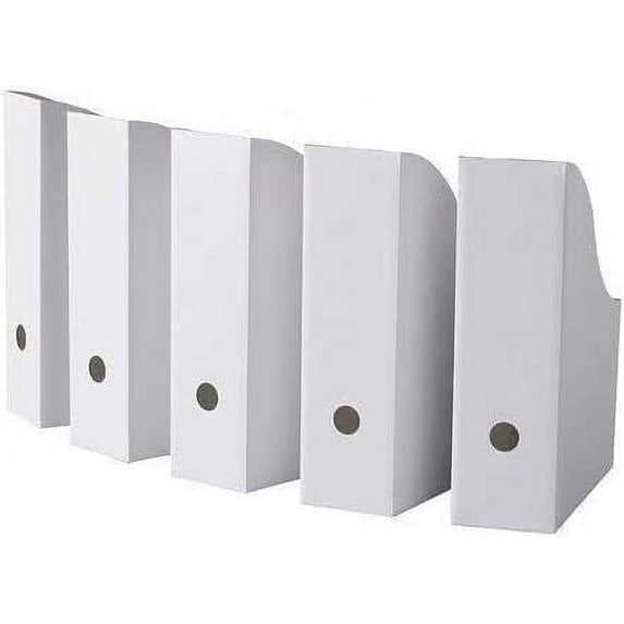 ROYALNA (40 PACK) White Magazine File Folder Holder, Magazine Organizer ...