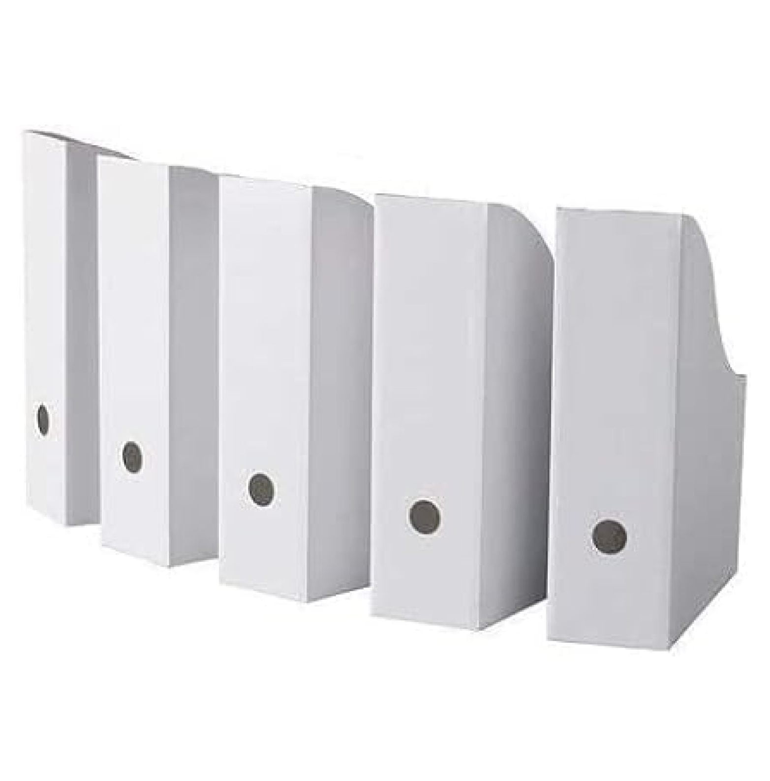 ROYALNA (5 PACK) White Magazine File Folder Holder, Magazine Organizer ...