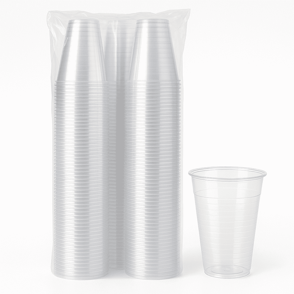 ROYALZE Disposable Plastic Cups, Clear 7 oz, 300 Count - Cold Drink ...