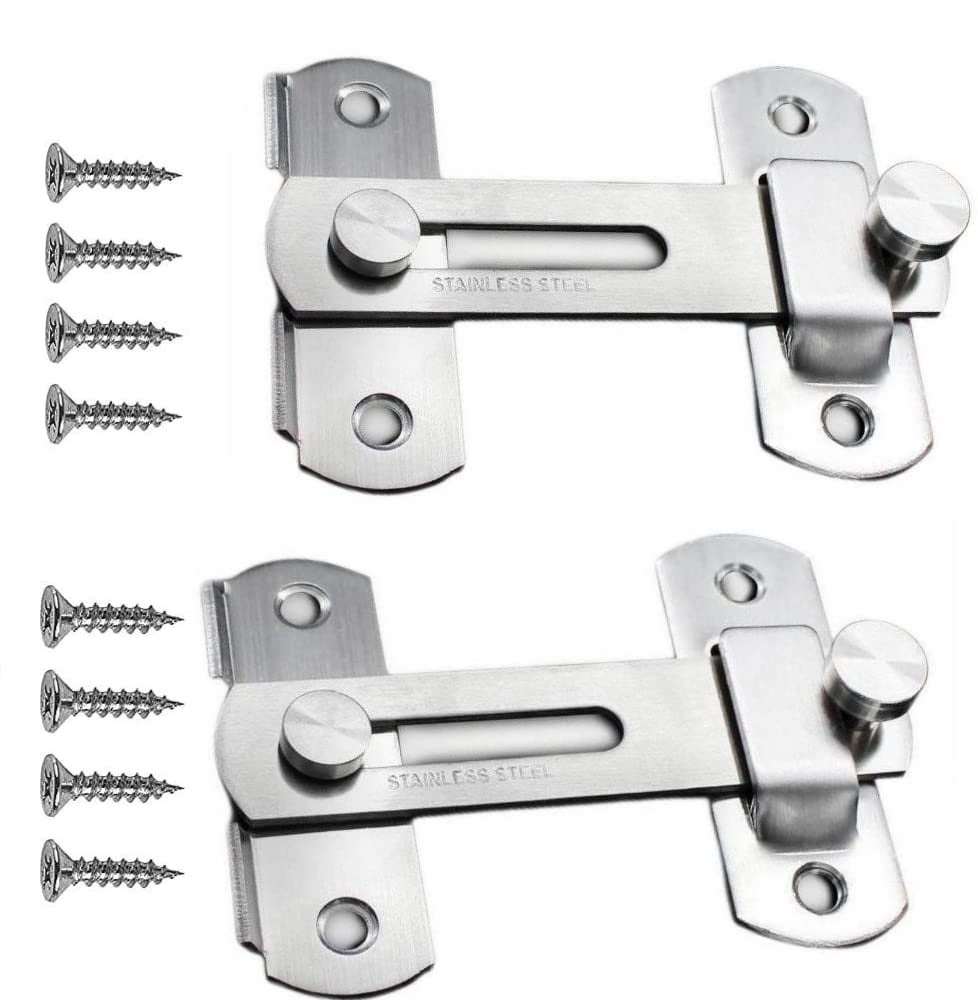 ROZEKEAN Flip Barn Door Lock Latch 4 Inch Safety Gate Latch Sliding ...