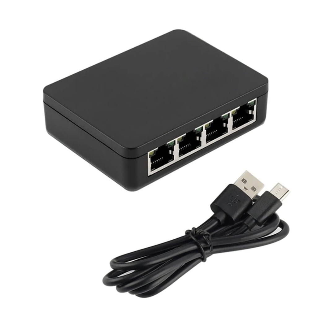 ROZYARD 1 to 4 Gigabit Ethernet Splitter 1000Mbps RJ45 LAN Hub for ...