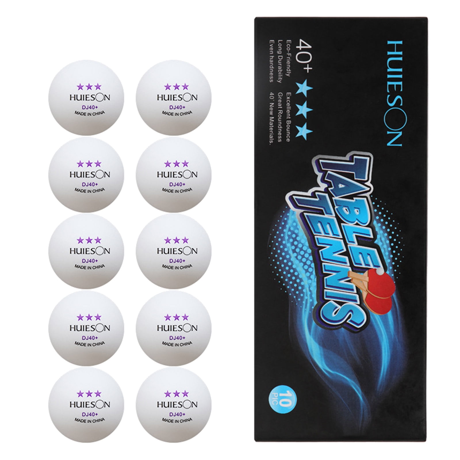 ROZYARD 10 Pieces 3 Star for ping pong Balls Advanced Table Tennis Ball ...