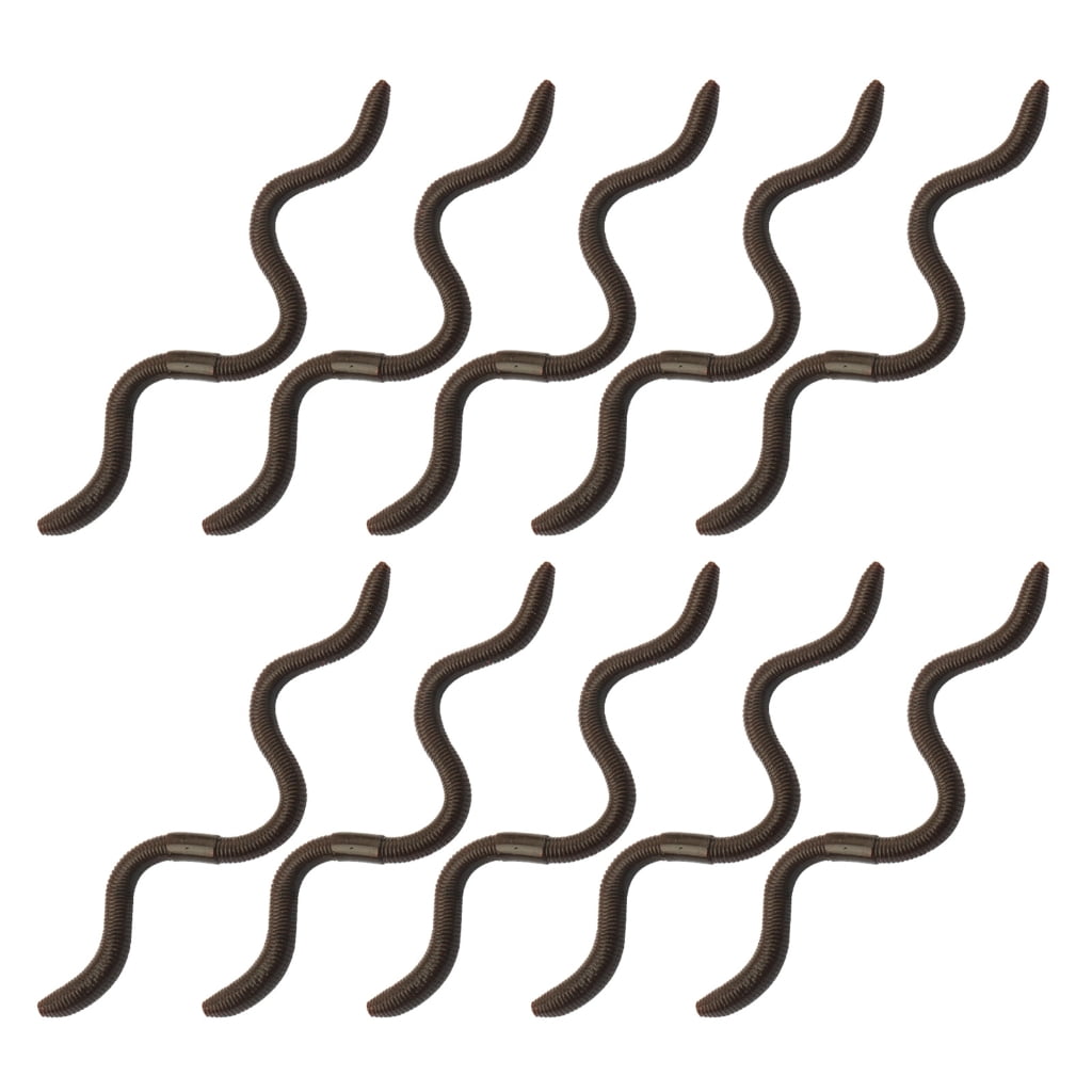 ROZYARD 10Pcs Bass Fishing Wacky Rigs Silicone Lures Soft Worms Wacky ...