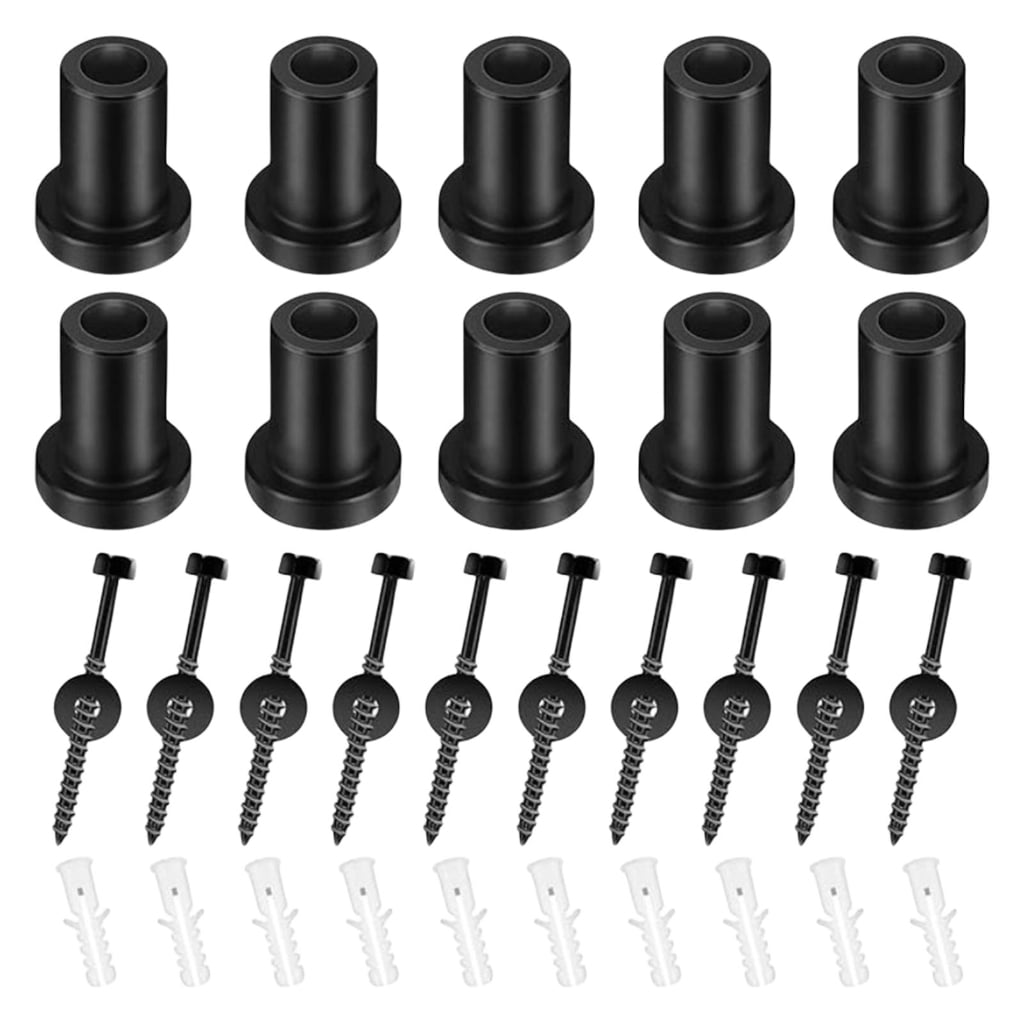 ROZYARD 10pcs Sliding Barn Door Rails Track Spacers Set with Screws and ...