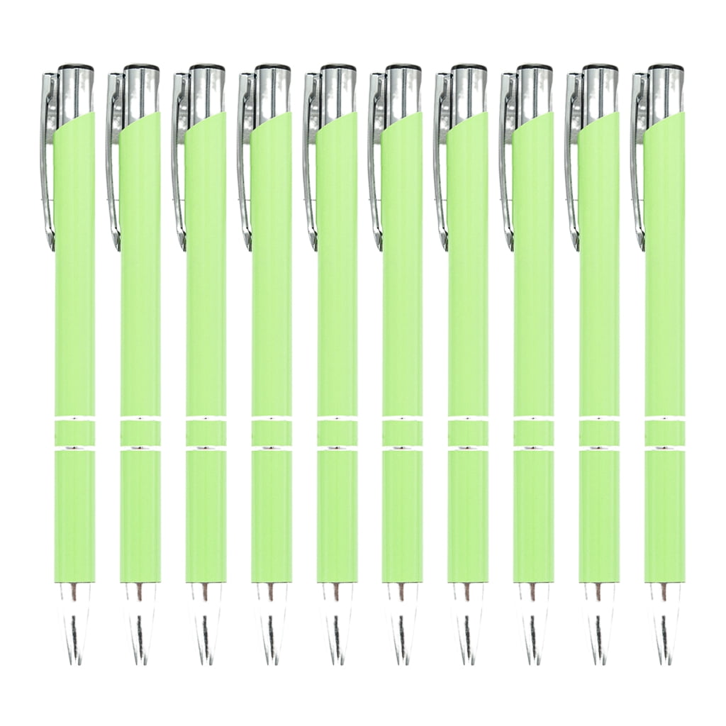 ROZYARD 10x/Set 1.0mm Writing Pen Retractable Ballpoint Pen Metal ...