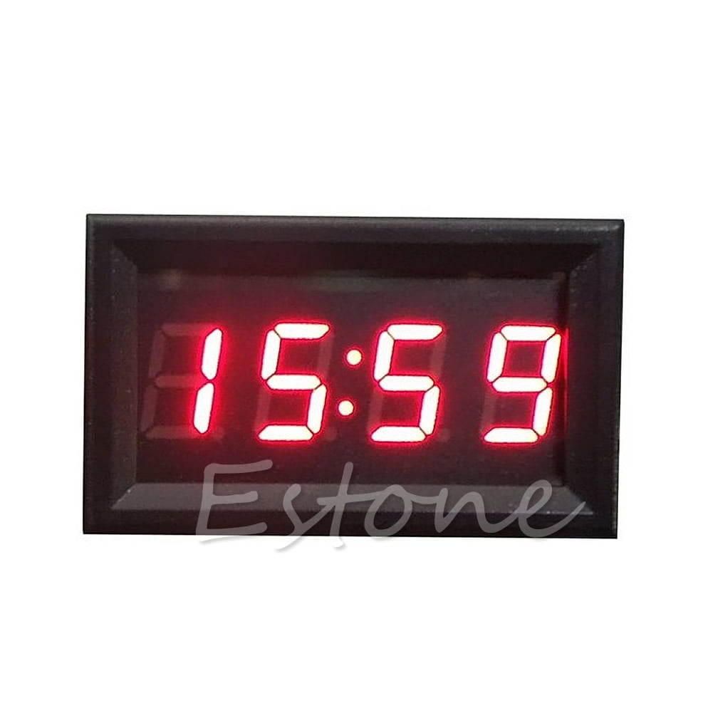 ROZYARD 12V/24V Auto Dashboard Digtal LED Clock Watch Car Decoration 24 ...