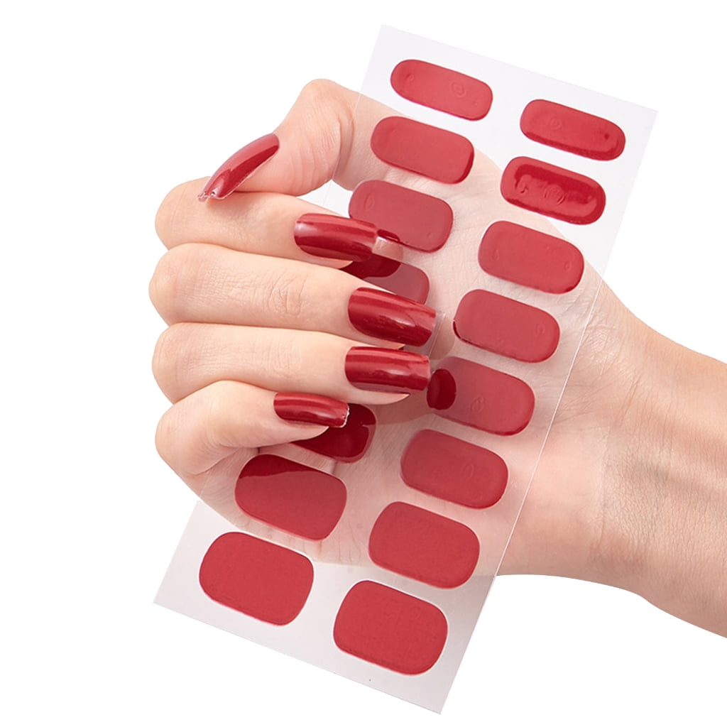ROZYARD 16 Strips Full Cover Nail Stickers Nail Polish Wraps Adhesive ...