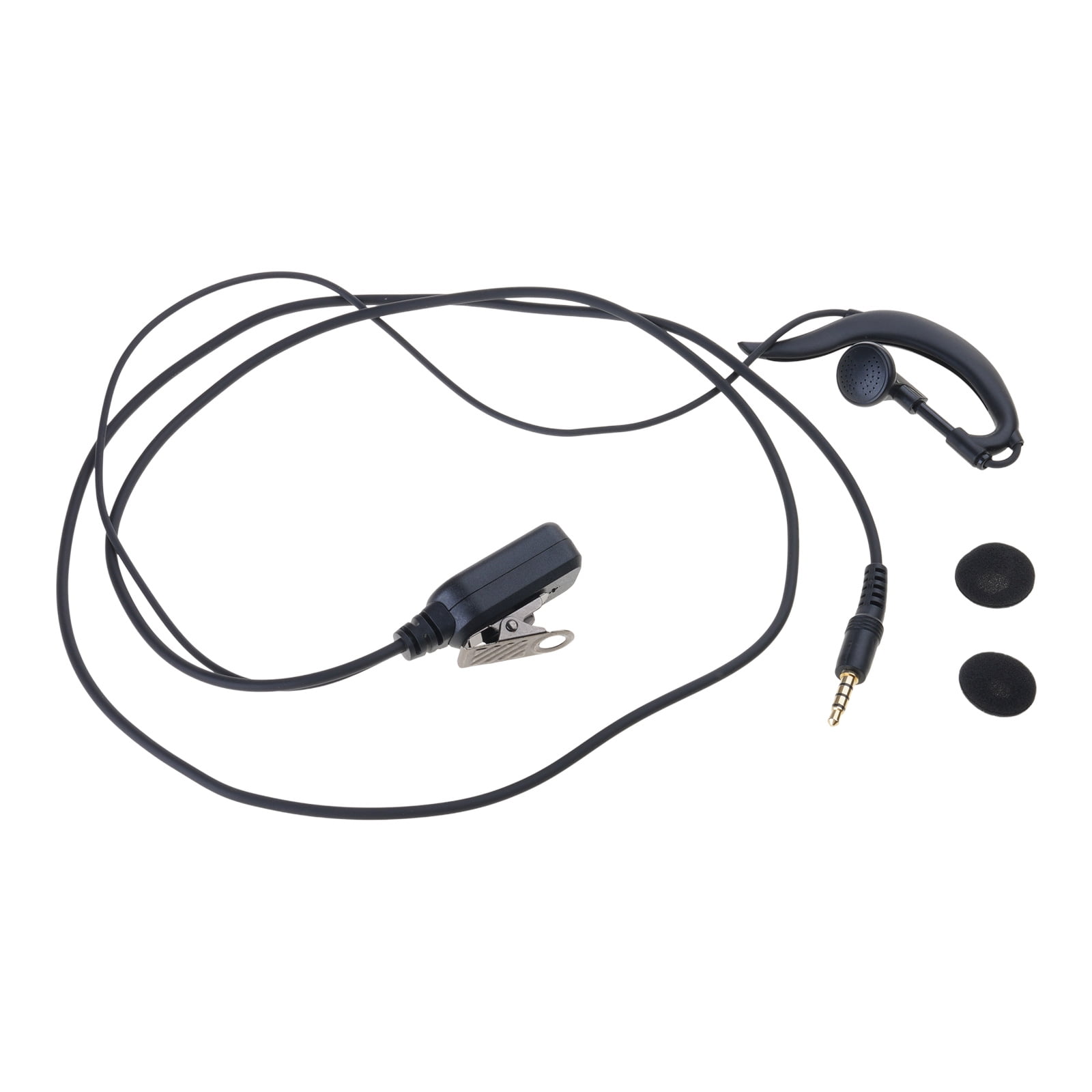ROZYARD 1pin 3.5mm Gshaped Ear hook Earphone Mic PTT Headsets - Walmart.com
