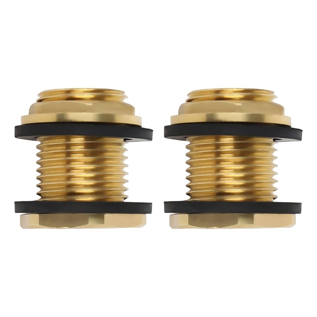 ROZYARD 2 Pieces Solid Brass Water Tanks Connectors Set Female NPT and ...