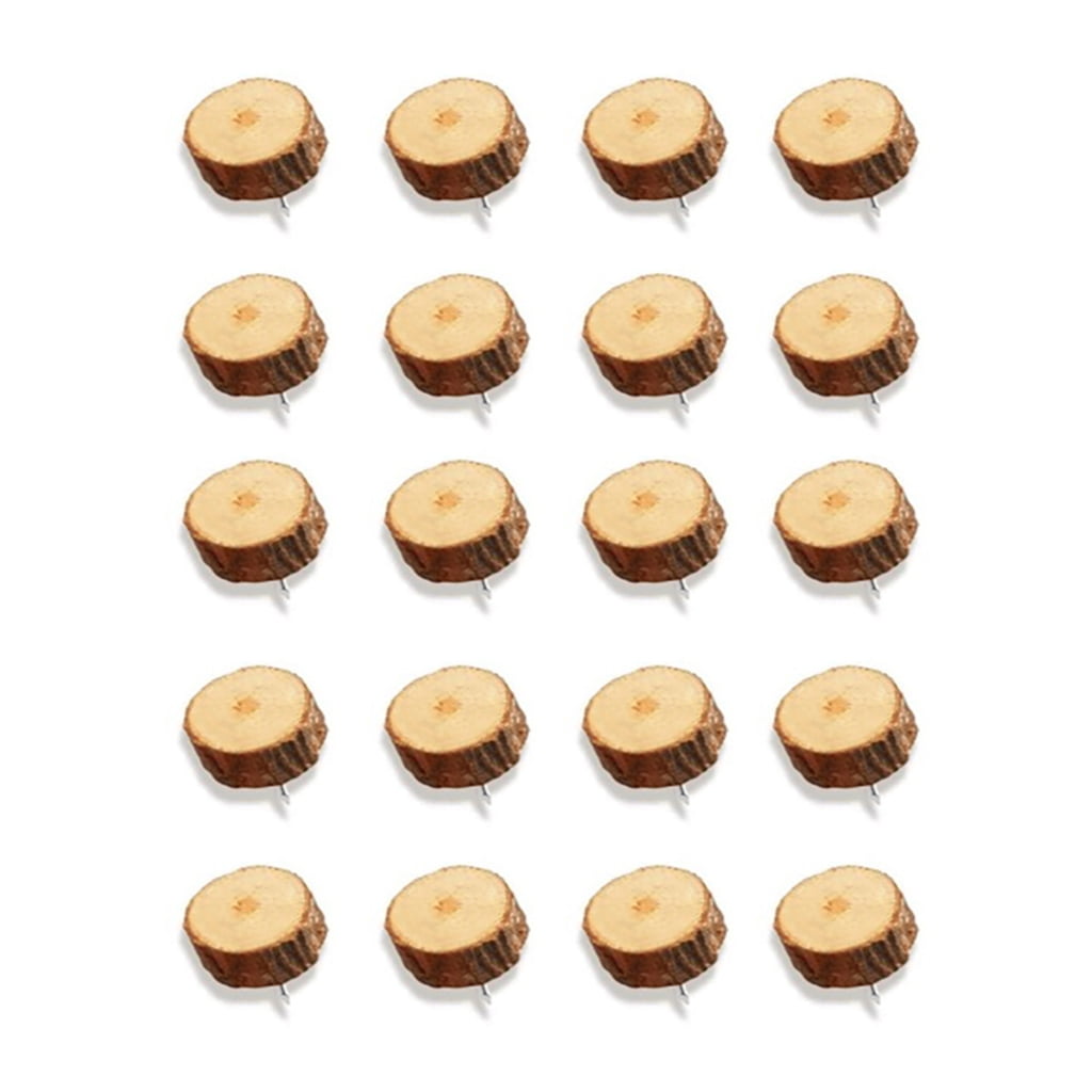 ROZYARD 20/40/60 Pcs Pine Chip Push Pins Map Pins Thumb Tacks Bulletin ...