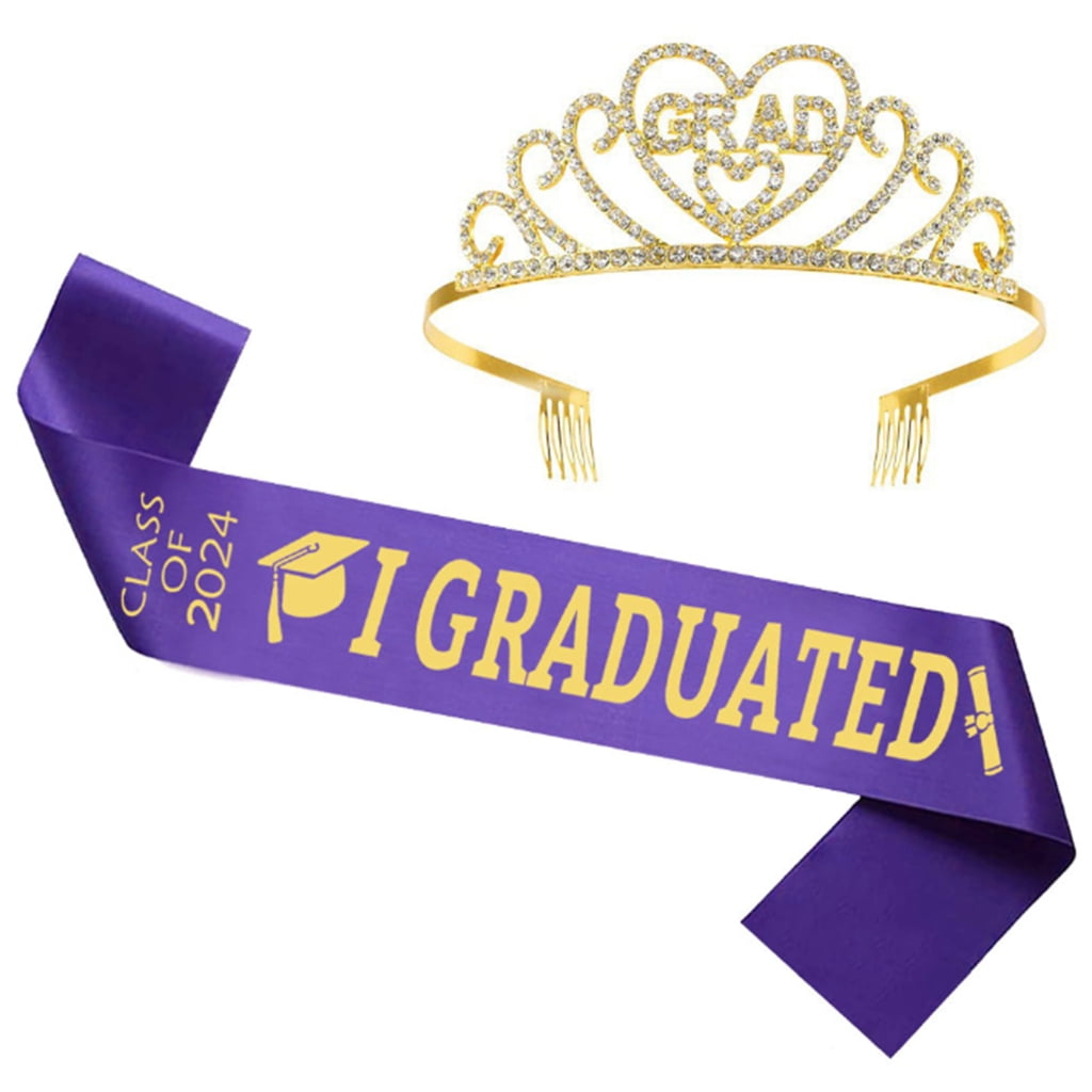 ROZYARD 2024 Graduation Stole Graduation Crown for College Graduation ...