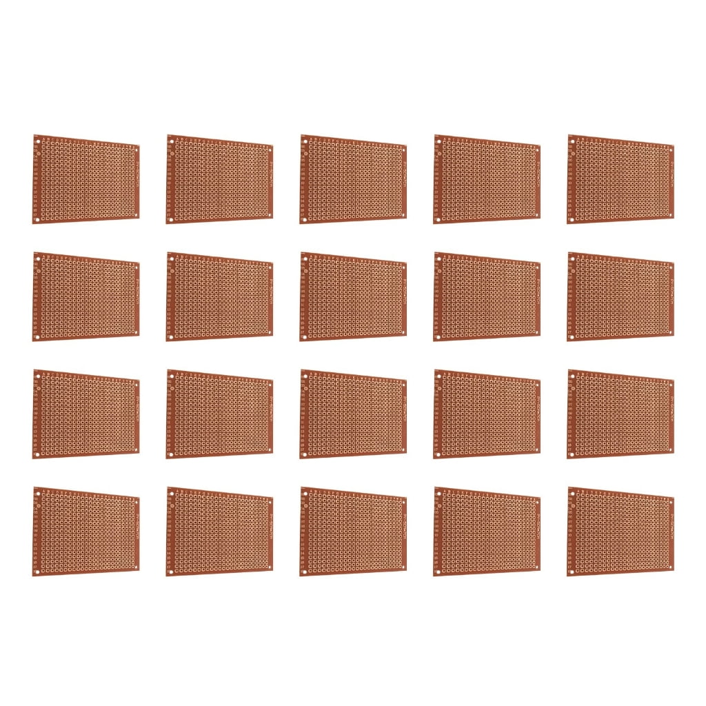 ROZYARD 20pcs Pre Soldered Prototype Boards 5x7cm 2.54mm Hole Spacing 1 ...