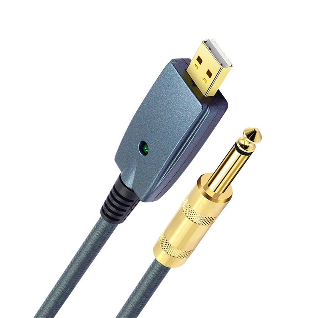 ROZYARD 22AWG Studio Grade USB to 6.35mm Mono Adapter Cable Male to ...