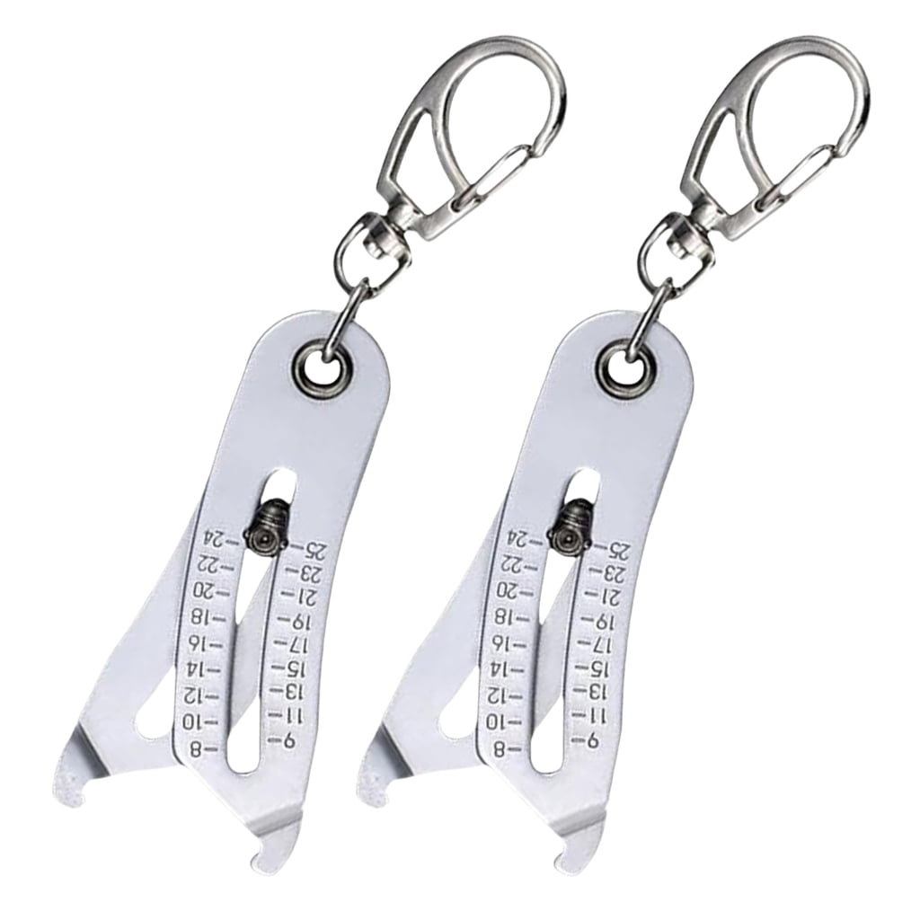 ROZYARD 2Pcs Bolt Size Finder Keychains Thread Size Checker for Fast ...