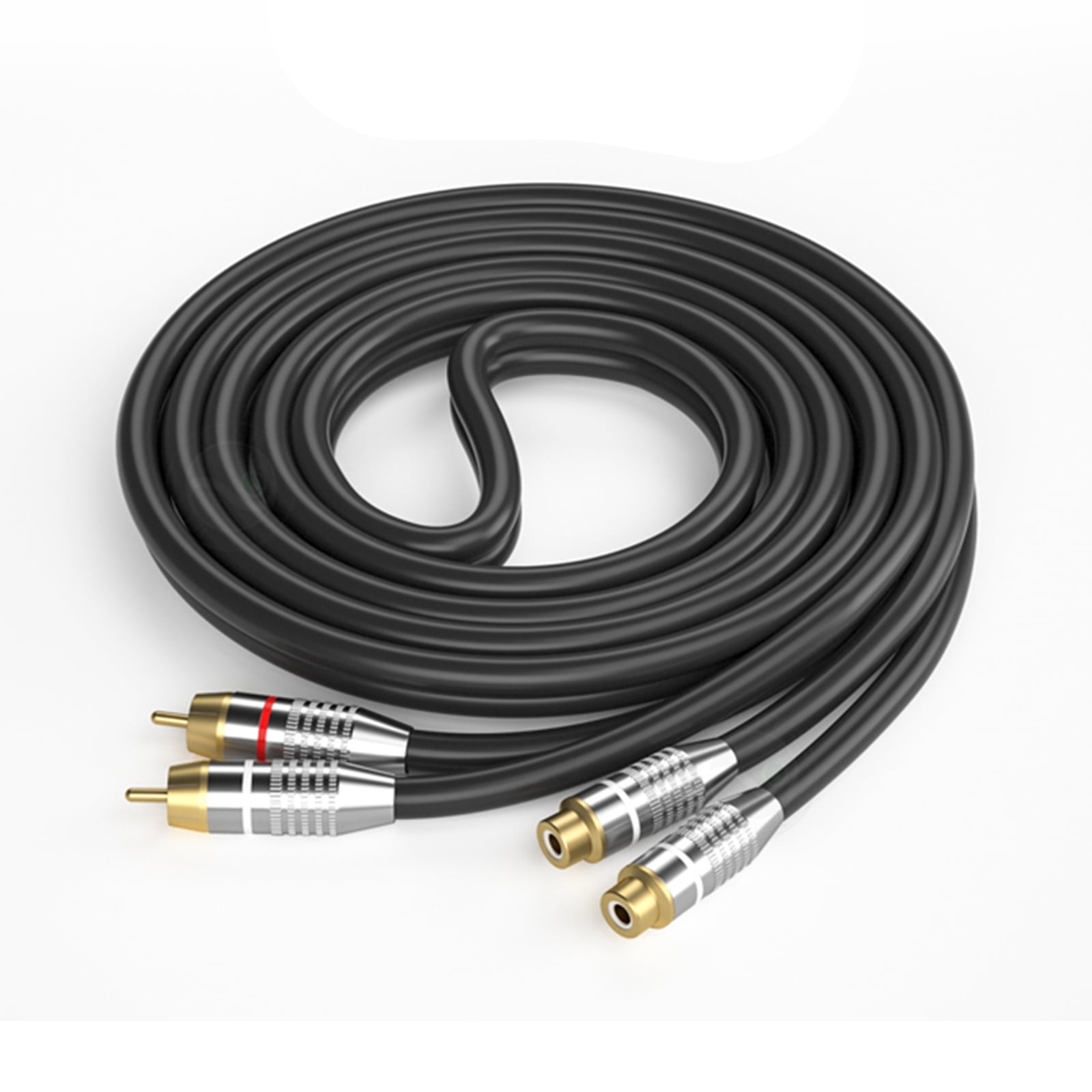 ROZYARD 2RCA Cable Extension Extender 2RCA Male to Female Sound Cable 2RCA Speakers - Walmart.com