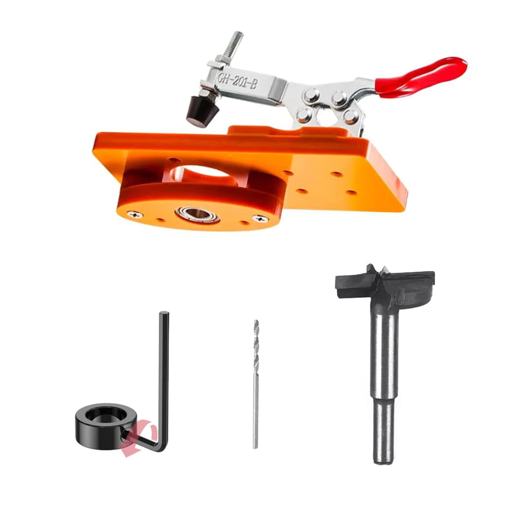 ROZYARD 35mm Concealed Hinge Jig Boring Hole Drill Guide Cutter Bit Set ...