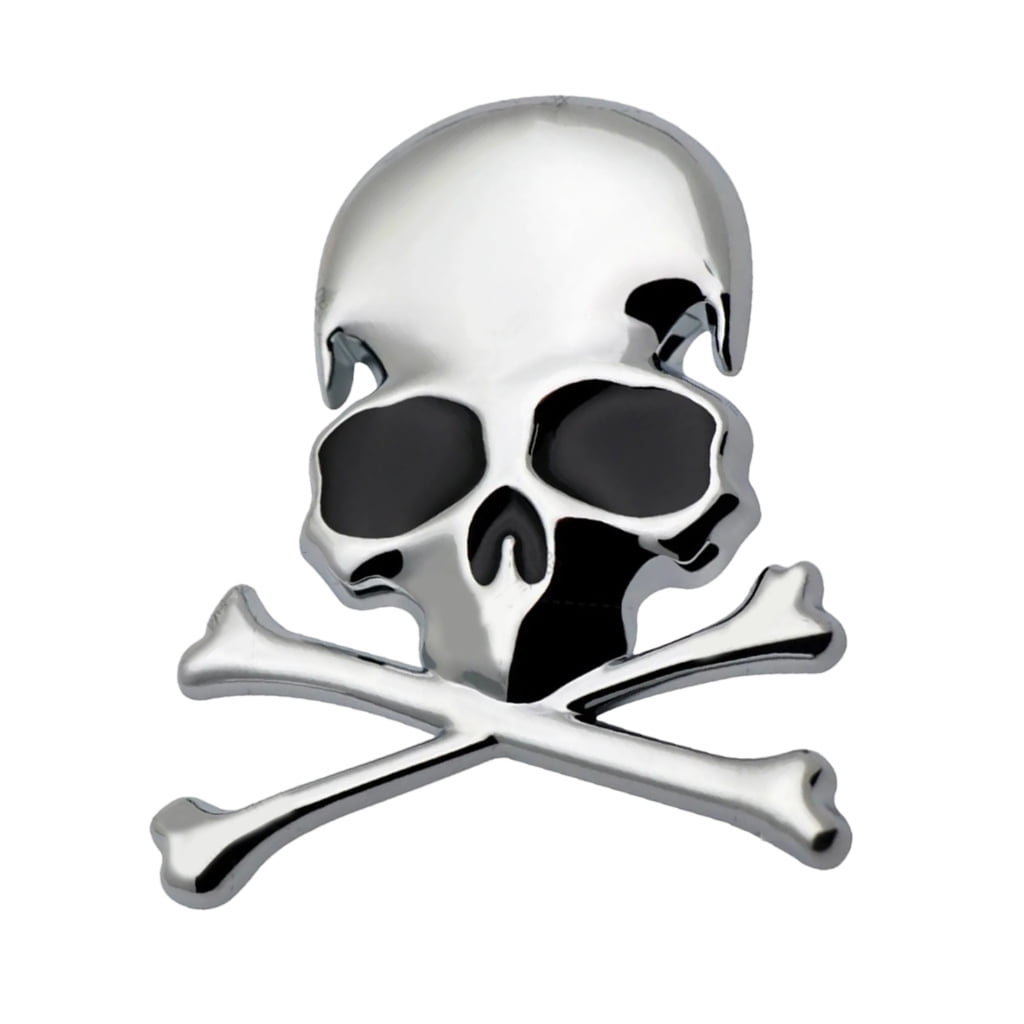 ROZYARD 3D Skull Metal Stickers Skull & Crossbones Metal Decals for Car ...