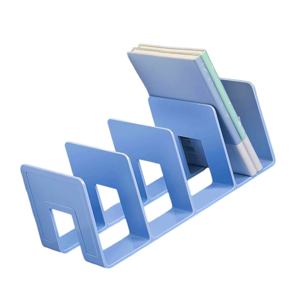 ROZYARD 4 Compartments Space Saving Book Stand 4 Slot Book And File ...