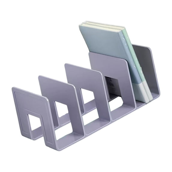 ROZYARD 4 Compartments Space Saving Book Stand 4 Slot Book And File ...