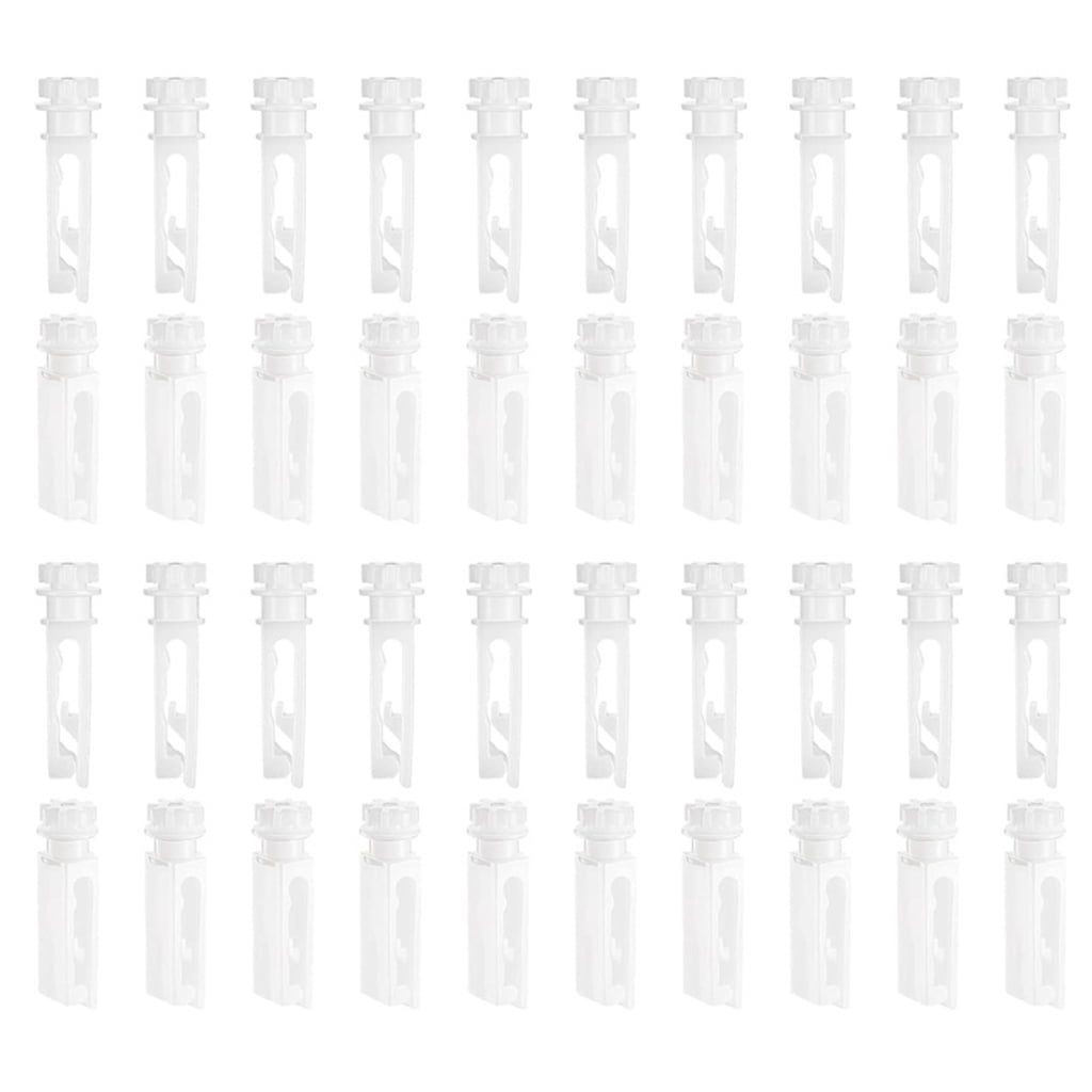 ROZYARD 40/80Pcs Curtain Hanging Roller Curtain Rod Rails Pulleys with ...