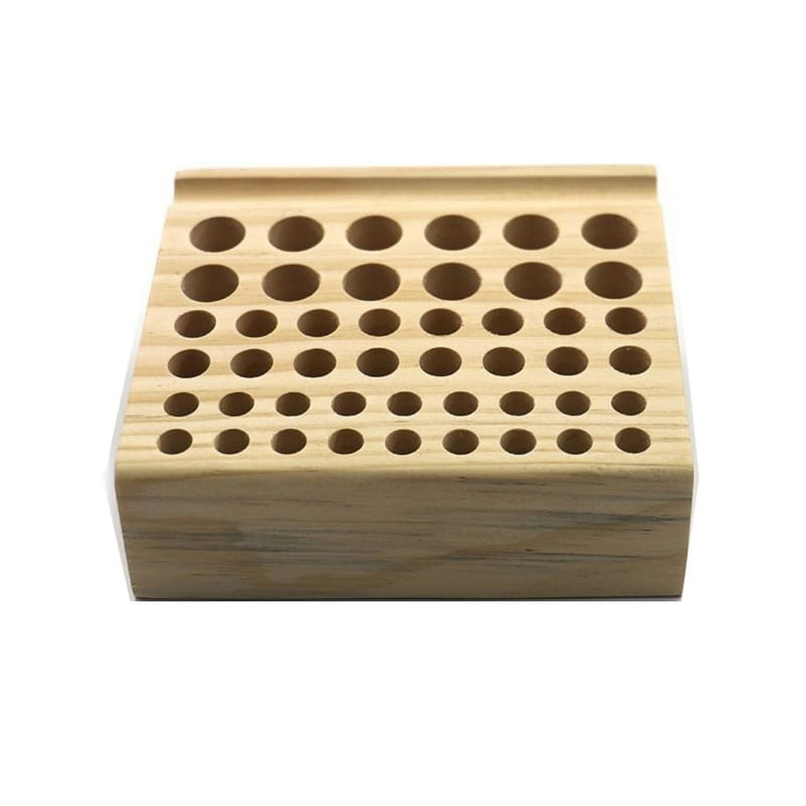 ROZYARD 46/98 Holes Pine Wooden Craft Rack Stand DIY Carving Punching ...