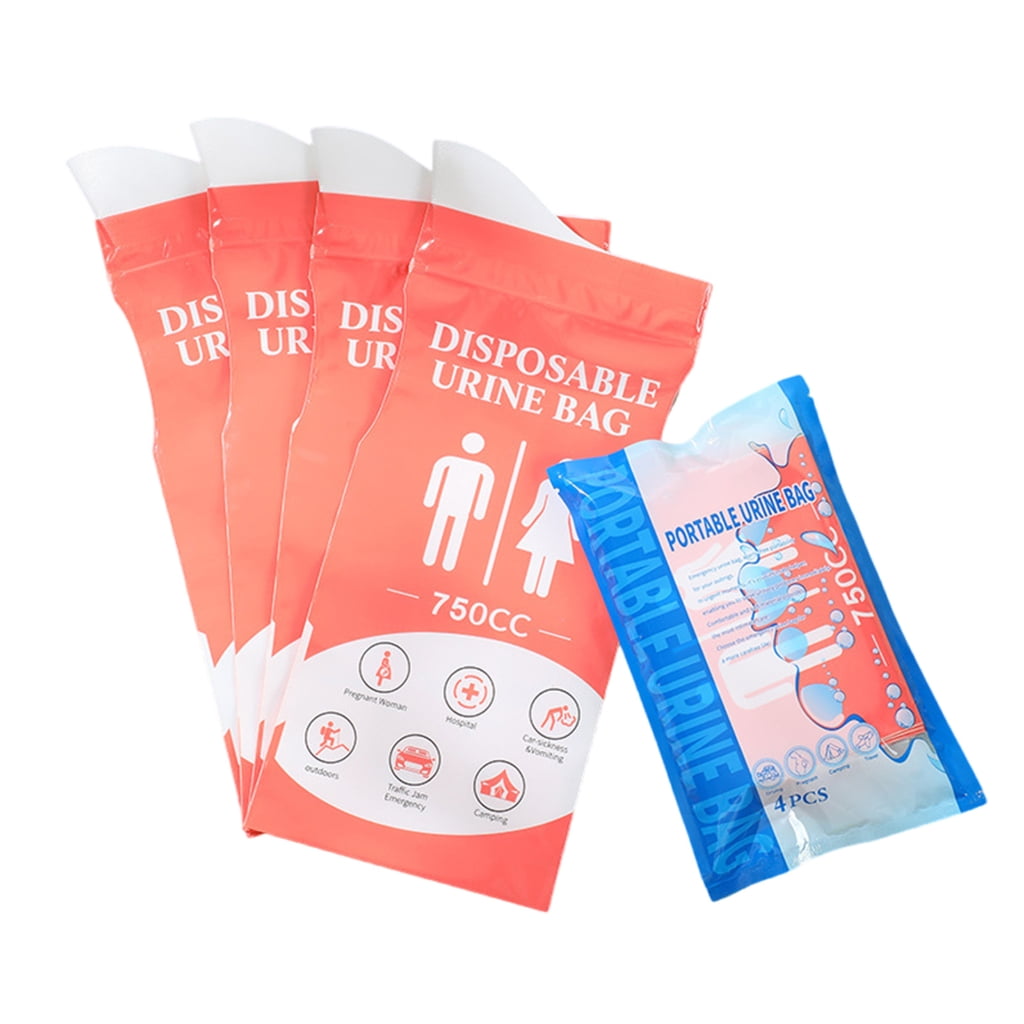 ROZYARD 4Pcs Unisex Disposable Urinal Bags Emergency Portable Urinal ...