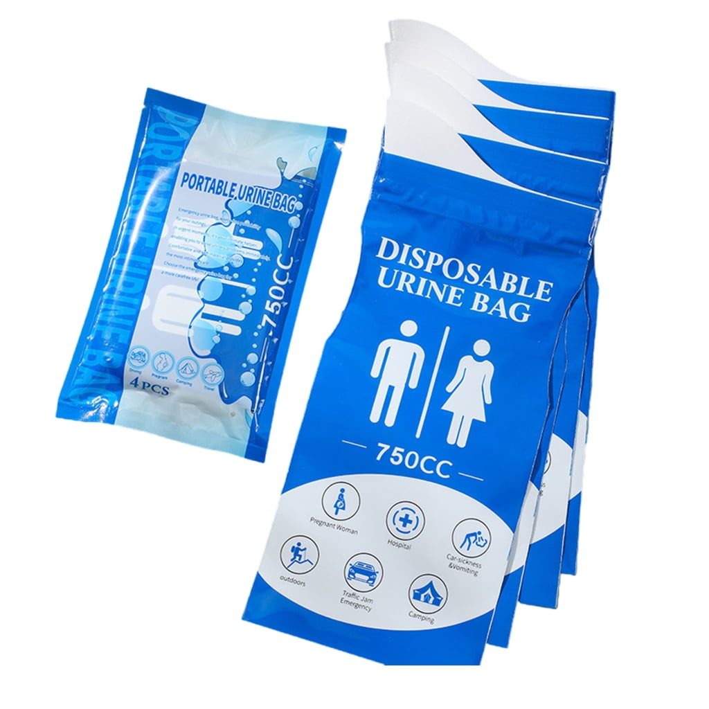 ROZYARD 4Pcs Unisex Disposable Urinal Bags Emergency Portable Urinal ...