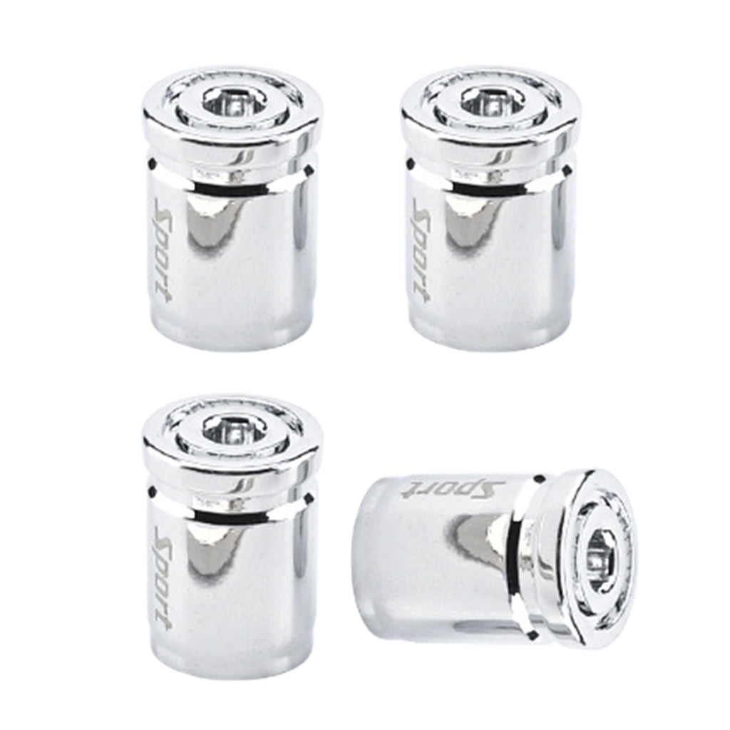 ROZYARD 4pcs Universal Tire Valves Stem Caps Colorful Anti Theft Valves ...