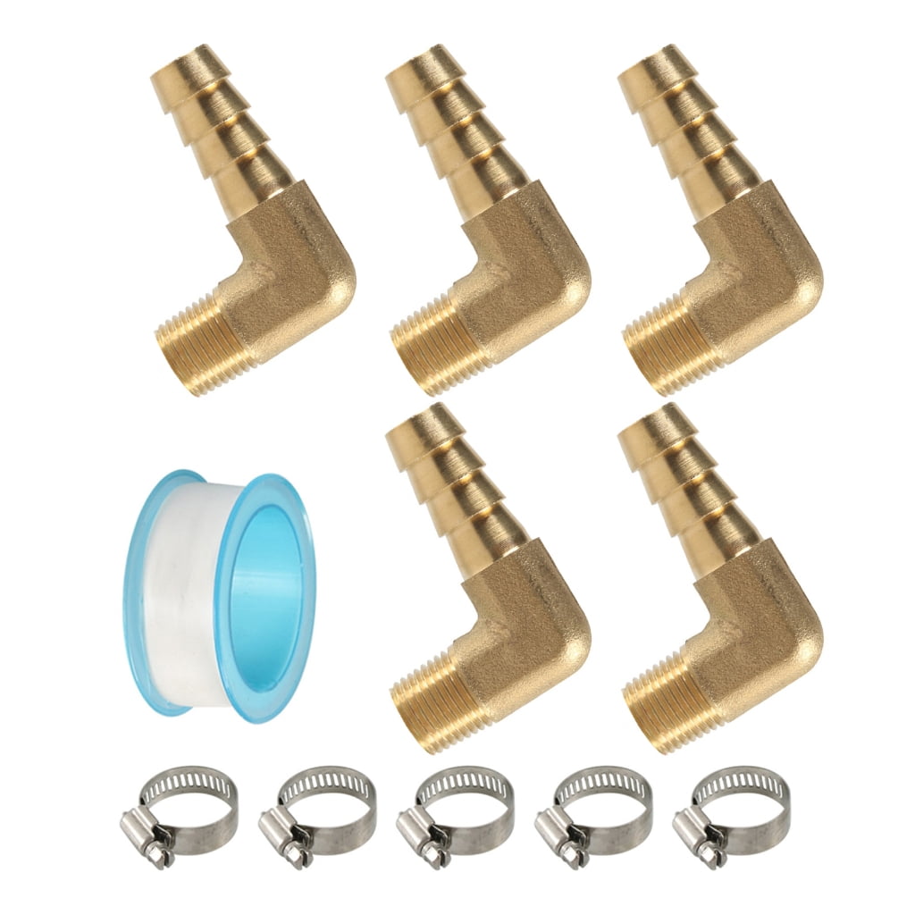 ROZYARD 5pcs Brass Hoses Fitting 3/8" 1/8" 1/2" Thread Waterproof ...